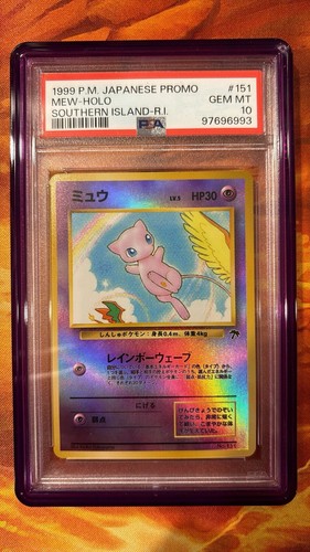 PSA 10 Pokemon 1999 Japanese Southern Islands R.I. #151 Mew Holo MINT ...