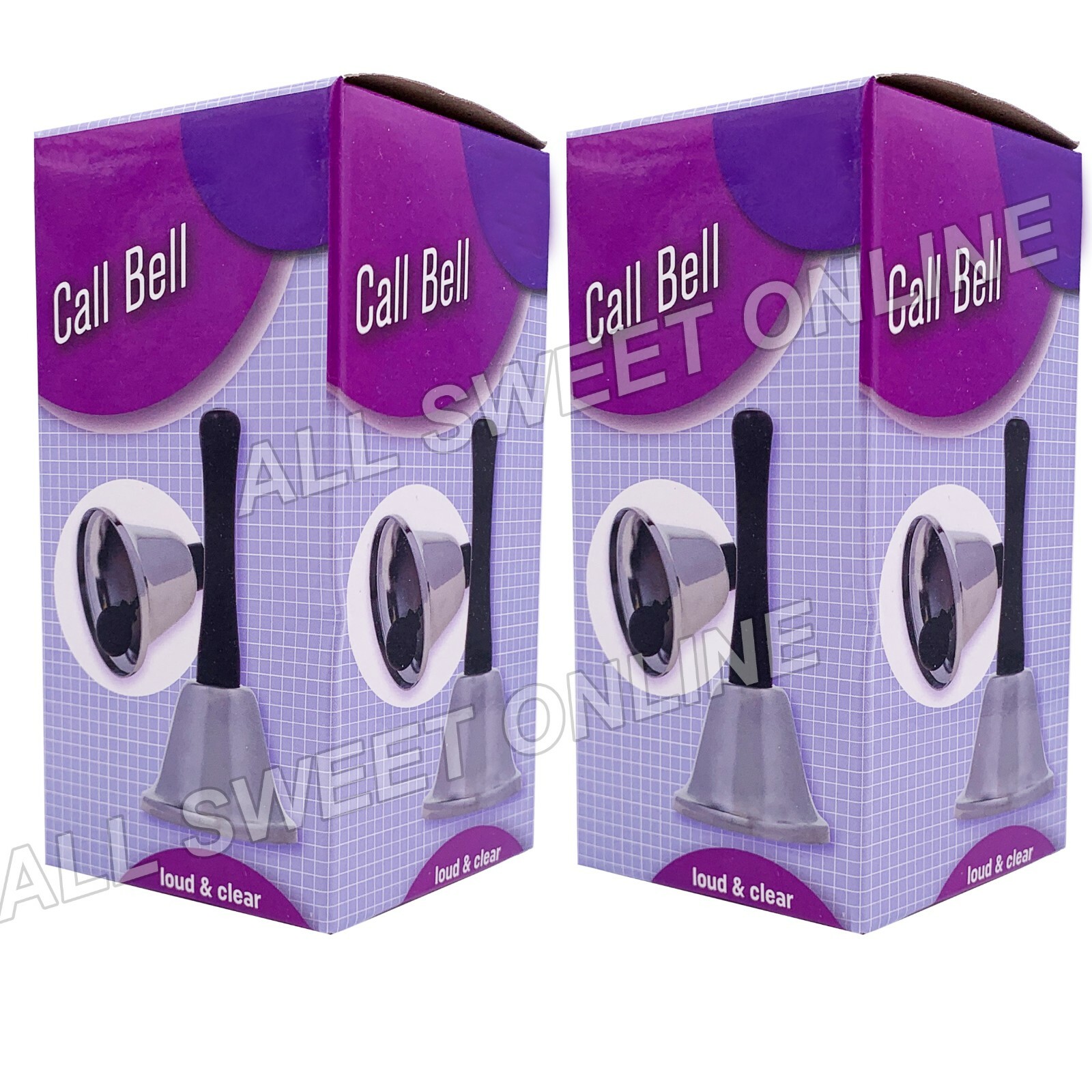 Call Bell Hand Held Silver Ringing Bell Reception Office Restaurant ...