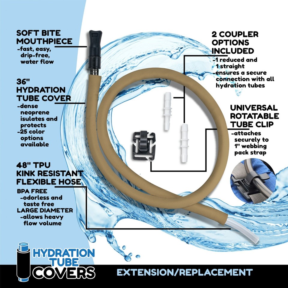 Hydration Pack Water Bladder Drink Tube Replacement or Extension Kit | eBay