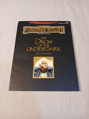 Vintage Dungeons and Dragons Drow Of The Underdark Very Good Condition ...