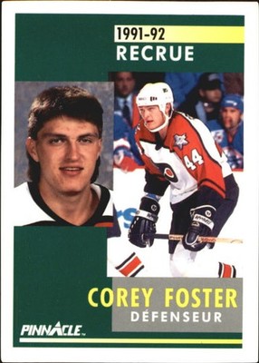 1991-92 Pinnacle French #332 Corey Foster RC - HKY | eBay