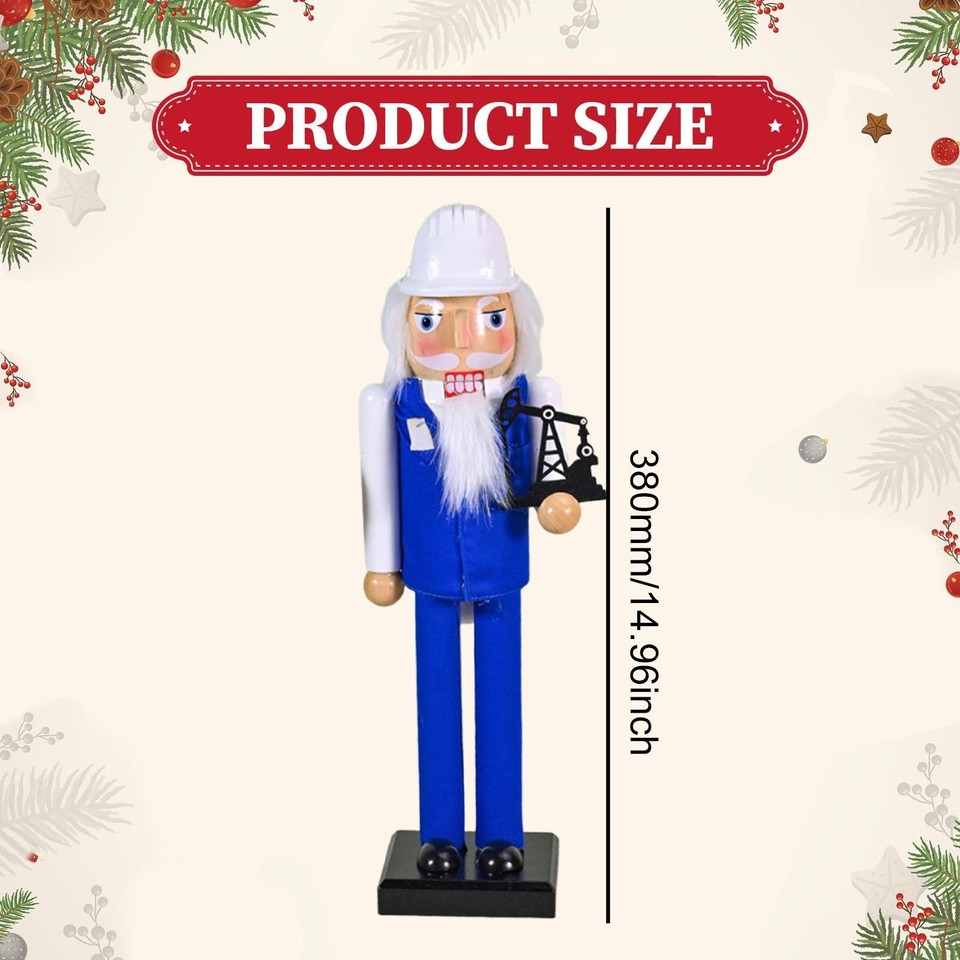 Wooden Petroleum Engineer Nutcracker Ornament Figurine Decor Display ...