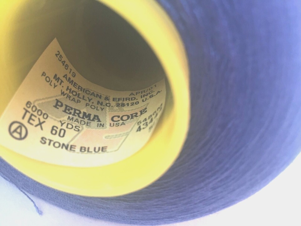 Polyester Thread Tex 60 Stone Blue 6000 yds | eBay