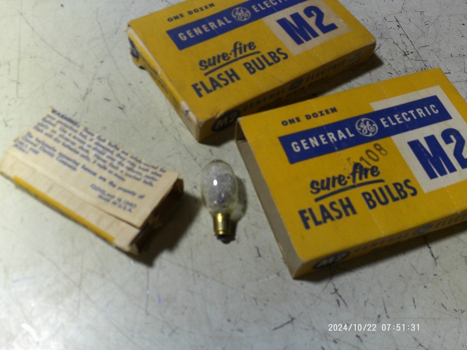 2 Full Boxes General Electric M2 Sure Fire Flash Bulbs 24 Bulbs | eBay