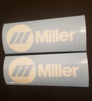 MILLER WELDER 11” (set Of 2) Replacement DECAL STICKER WHITE VINYL BEST ...