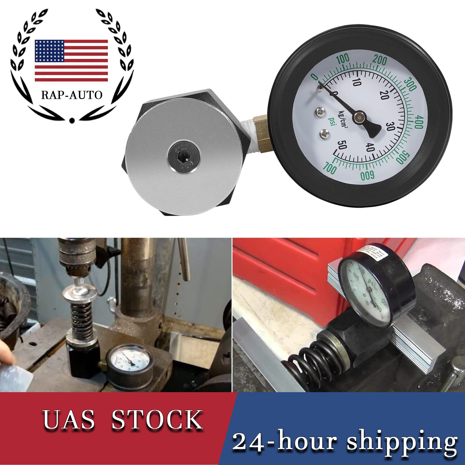 66834 Universal Mini Valve Spring Pressure Tester Gauge 0-700 PSI - 0 ...