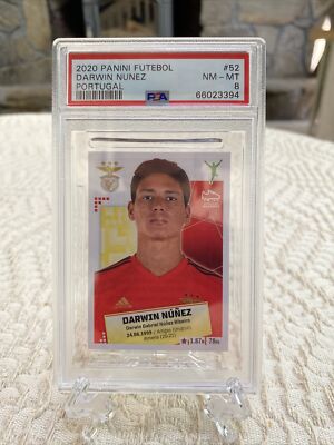 2020 Panini Futebol Portugal Soccer #52 Darwin Nunez PSA 8 ROOKIE ...