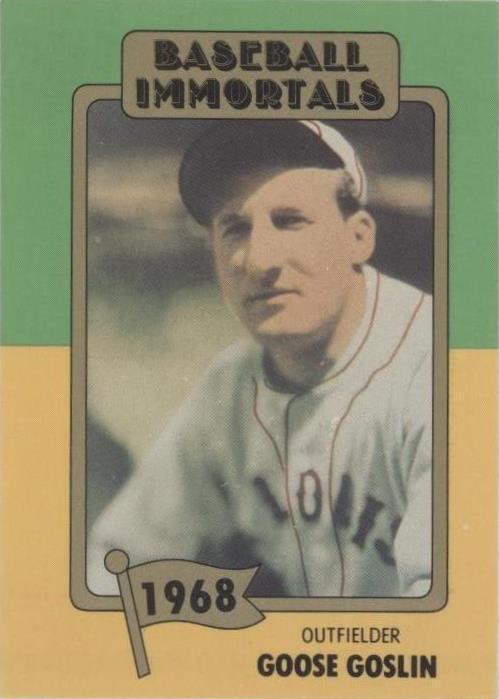 1980-84 SSPC Baseball Immortals 1st Printing - Goose Goslin #109 for ...