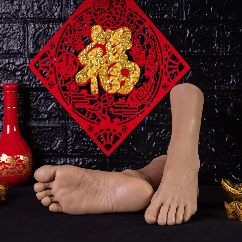 Silicone Foot Model Simulation Male Mannequin Feet Nail Art Practice ...