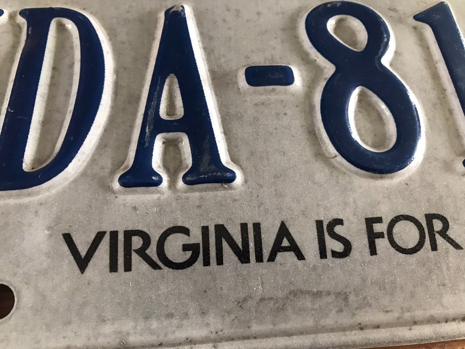 Virginia License Plate Set VDA-8174 Matching Pair Tags Plates VA Is For ...