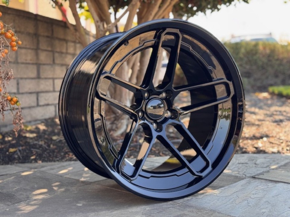 20x11 5x115 -4.5 Gloss Black Fit Dodge Hellcat Challenger Charger ...