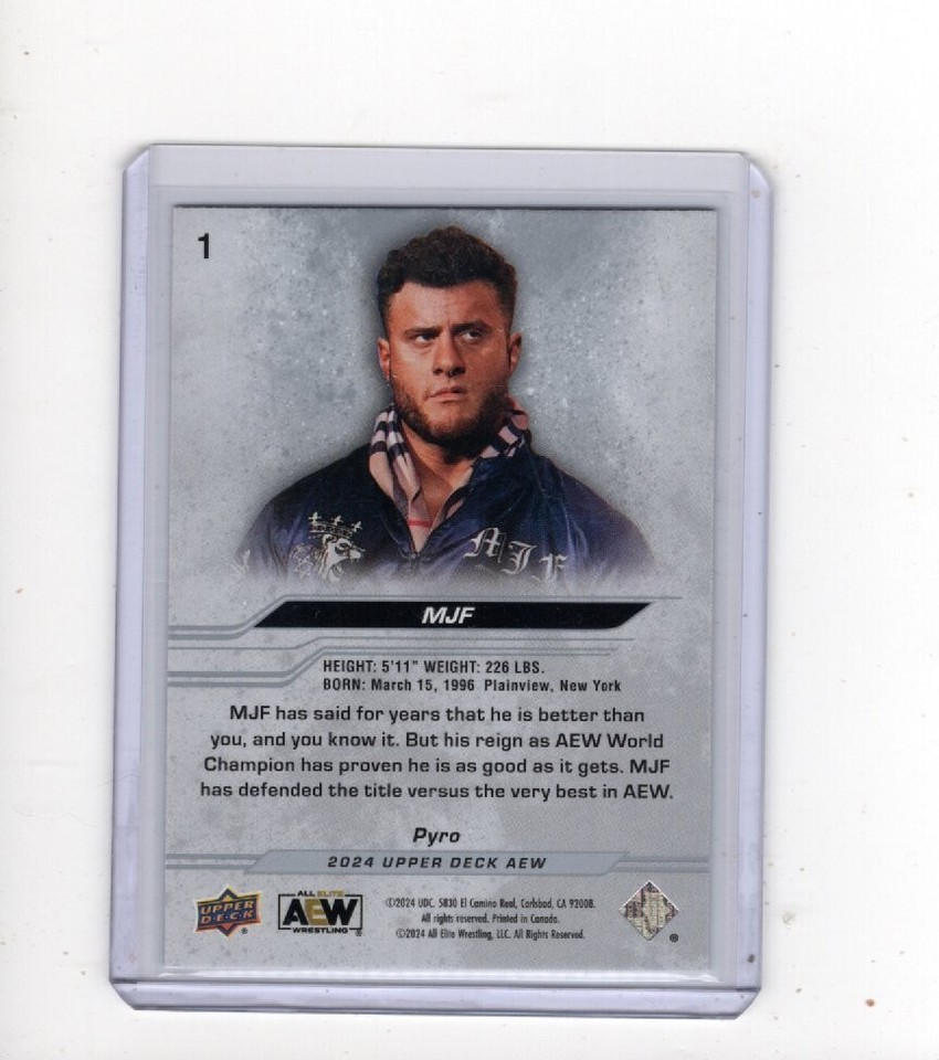 MJF AEW PYRO 2024 Upper Deck Wrestling Card # 1 | eBay