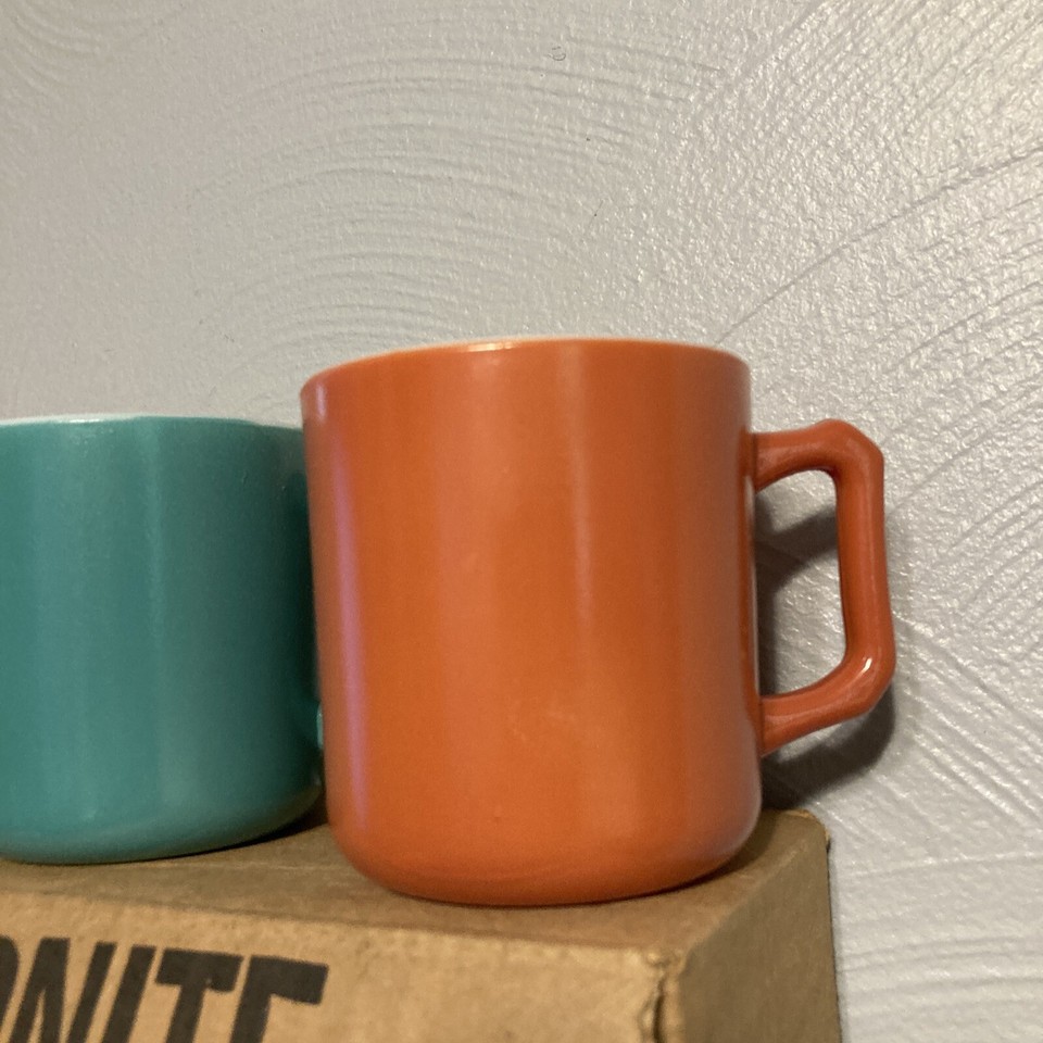 Vtg 1950s Hazel Atlas Platonite Moderntone Kiddie Ware Mugs Set Of 6 ...