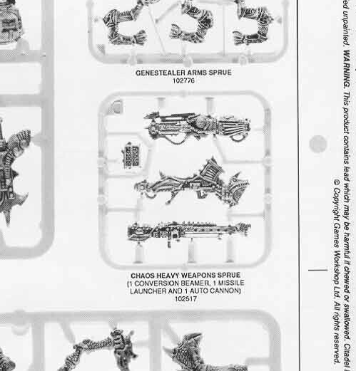 Chaos 40K CONVERSION BEAMER Heavy Weapon Rogue Trader Genestealer ...