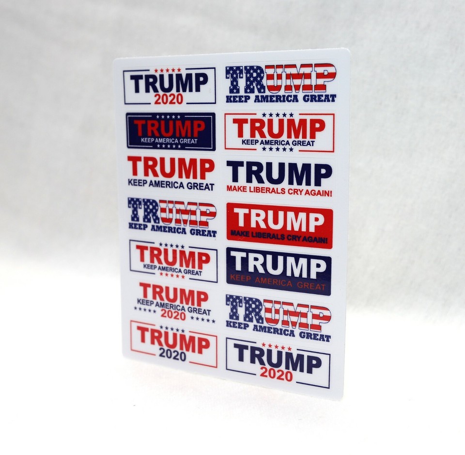 14 Trump 2020 Mini Stickers Hard Hat Helmet Cup Laptop Phone Vinyl ...