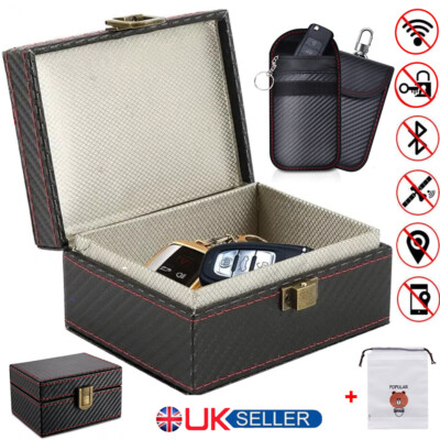 Faraday Box Keyless Car Key Signal Blocker Anti Thief Safe RFID ...