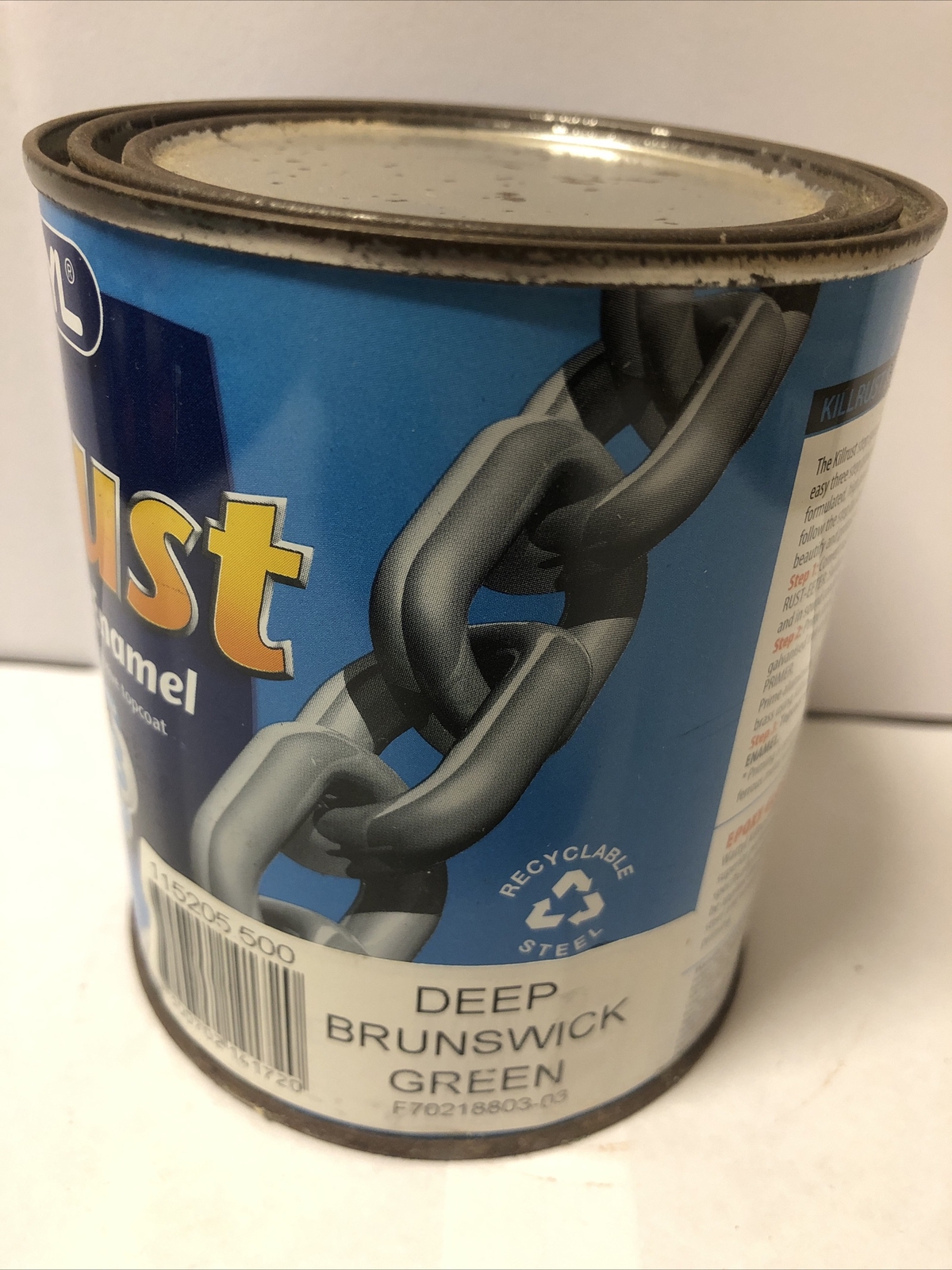 Wattyl Killrust Epoxy Gloss Enamel DEEP BRUNSWICK GREEN Topcoat 500ml ...