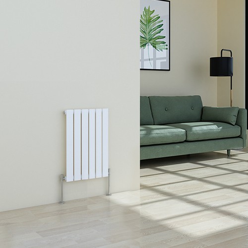 Horizontal Designer Radiator Flat Panel Modern Heating Single White 600 ...