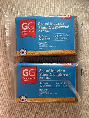GG Scandinavian Fiber Crispbread All Natural Bran Cracker Packages, 2 ...