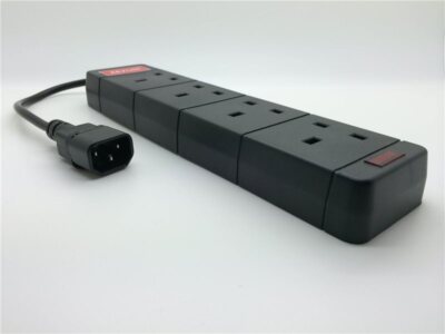 IEC C14 Male - 13A 4 Gang UK Socket with Neon - UPS Stage Lighting ...