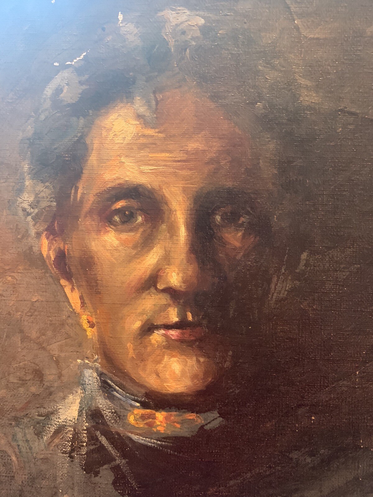 🖼 Giuseppe RIVAROLI (Cremona 1885 - Roma 1943) RITRATTO olio su tela cm ...