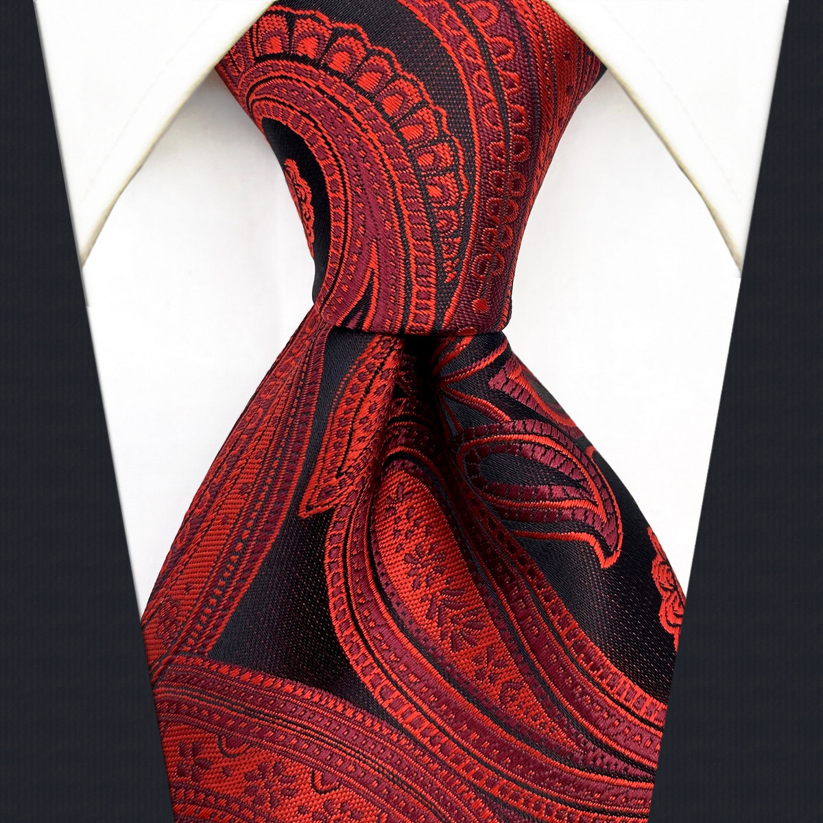 Neck Ties Red And Black