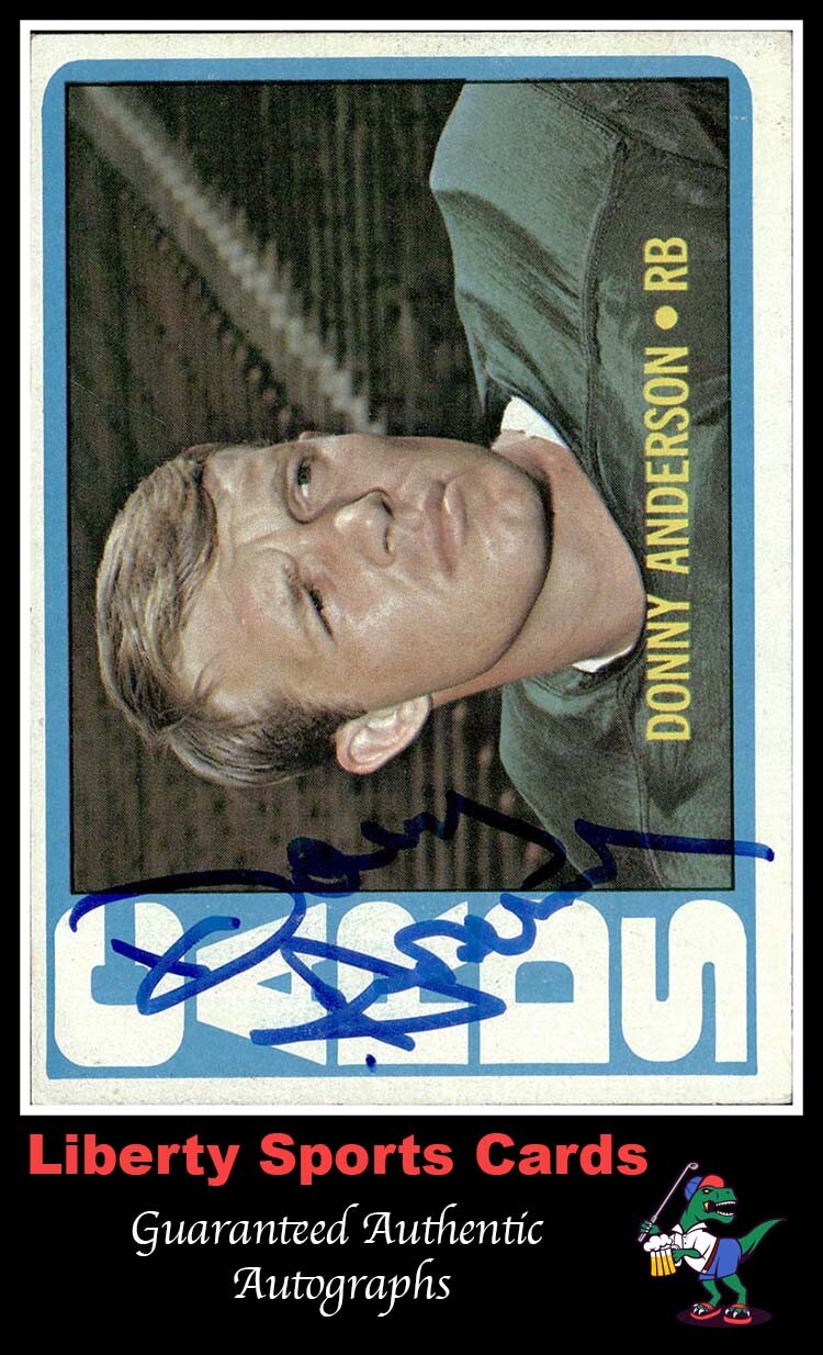 1972 Topps Donny Anderson #32 Authentic Autographed Card Cardinals | eBay