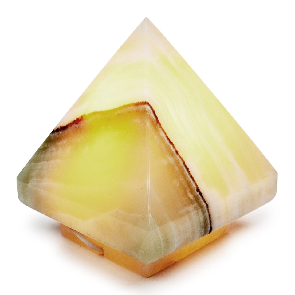 Table Lamp Sculpture Pyramid In Onyx Onyx Pyramid Lamp Art Luxury H ...