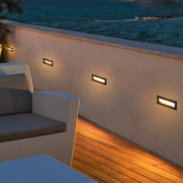 6W SMD LED Outdoor/Indoor Foot Lamp Fixture Steps Corner Wall Light ...