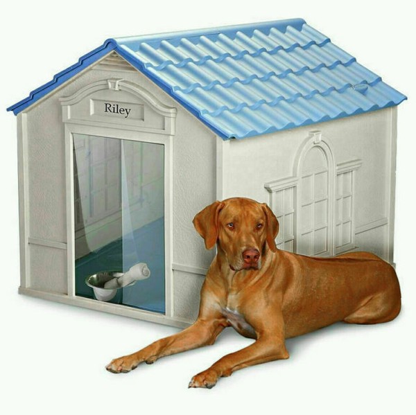 Deluxe Extra Large Pet Dog House Home Outdoor Durable Resin All Weather ...