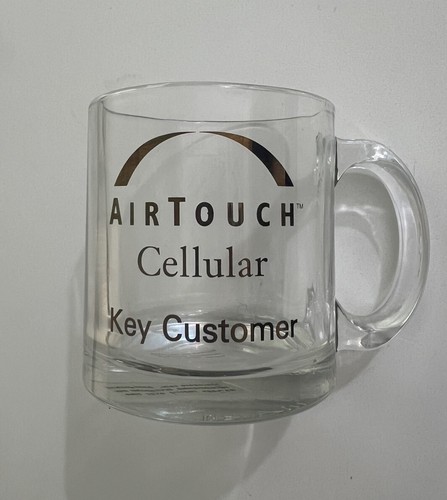 AIRTOUCH CELLULAR "KEY CUSTOMER" Vintage 90s Clear Glass Promotional ...