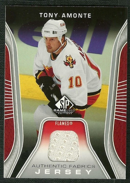 TONY AMONTE 06-7 UPPER DECK SP GAME USED EDITION JERSEY CALGARY FLAMES ...