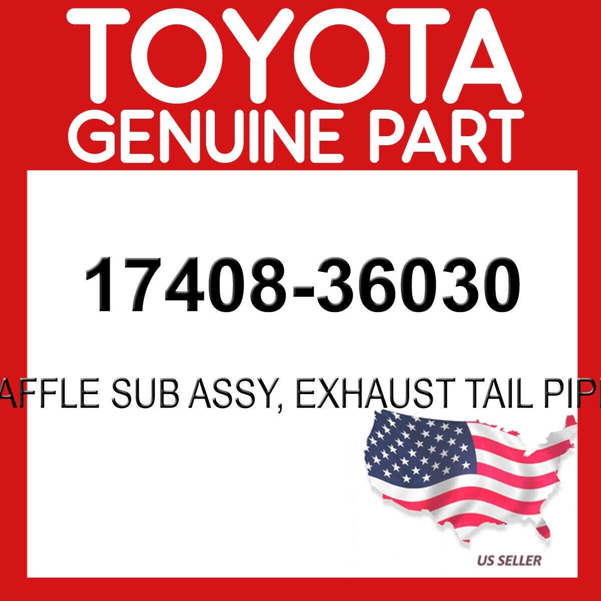 TOYOTA GENUINE OEM 17408-36030 BAFFLE SUB ASSY, EXHAUST TAIL PIPE ...