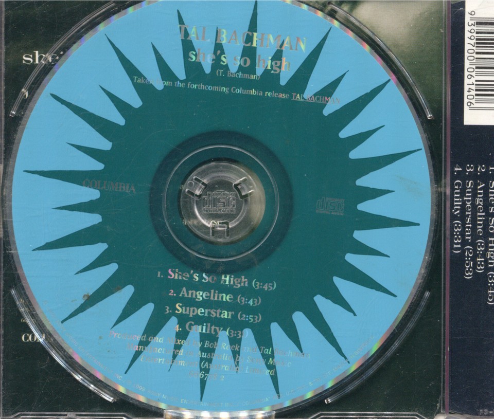 Tal Bachman - She's So High CD | eBay