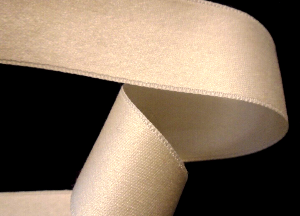 5/8" WIDE 100% COTTON DF SATEEN RIBBON - CREAM- 2 yards / 3.00 | eBay