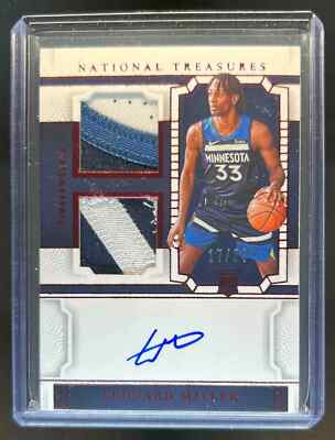 2023-24 National Treasures Leonard Miller Rookie Auto Dual Patch Int'l ...