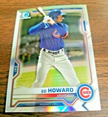 ED HOWARD 2021 BOWMAN DRAFT CARD BDC-198 CHICAGO CUBS (ROOKIE REFRACTOR ...