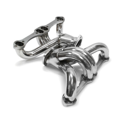 Chevy SBC 350 1 5/8" Block Hugger Stainless Steel Exhaust Headers | eBay