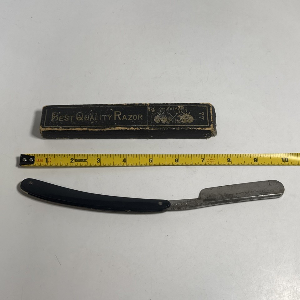 Rare! MAXIMUM Straight Razor Shaving Sword #77 W/ Original Box Best ...