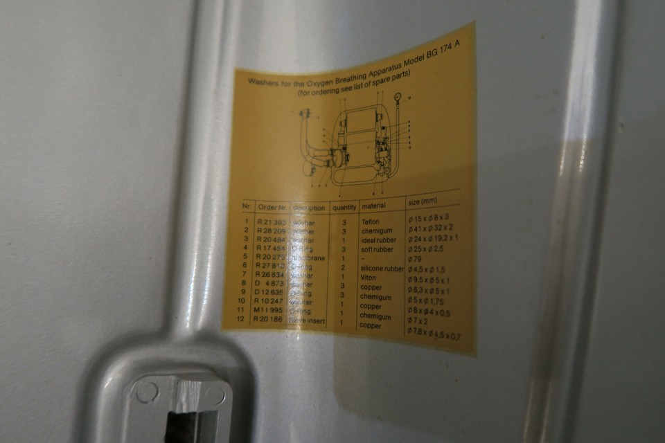 Draeger BG174-A Oxygen Breathing Apparatus Dräger Rescue Breathing ...