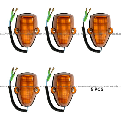5 Pcs Roof Top Marker Light Amber w/ LED Bulb Fit: Mitsubishi FUSO ...
