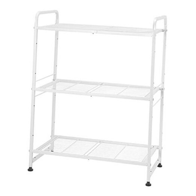 3-Tier Stackable Wire Shelving Unit Storage Rack, Expandable & White | eBay