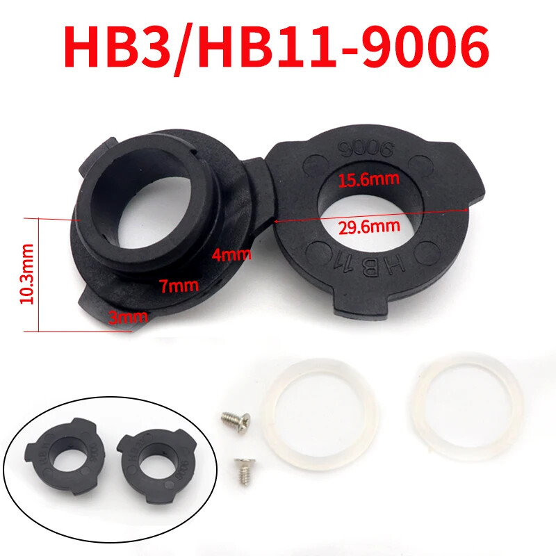 2PCS LED Headlights Adapter Holder Sockets for HB3 HB11 9006 Headlamps ...