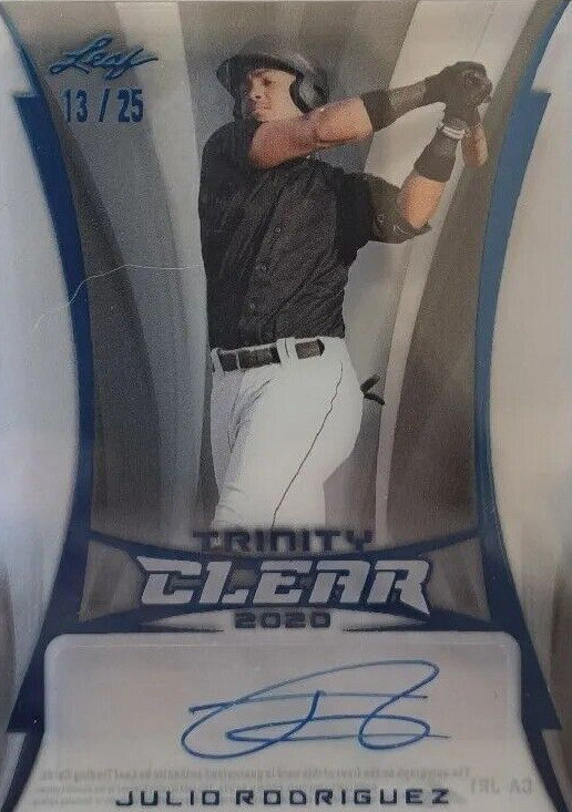 2020 Leaf Trinity - Clear Autographs Platinum #CA-JR1 Julio Rodriguez ...
