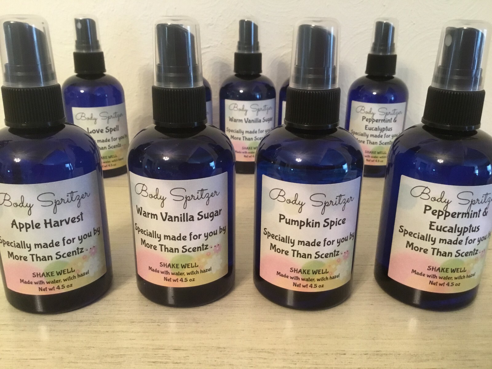 Body Spritzers - Homemade - 4.5 oz Body Safe Sprays. Many fragrances ...