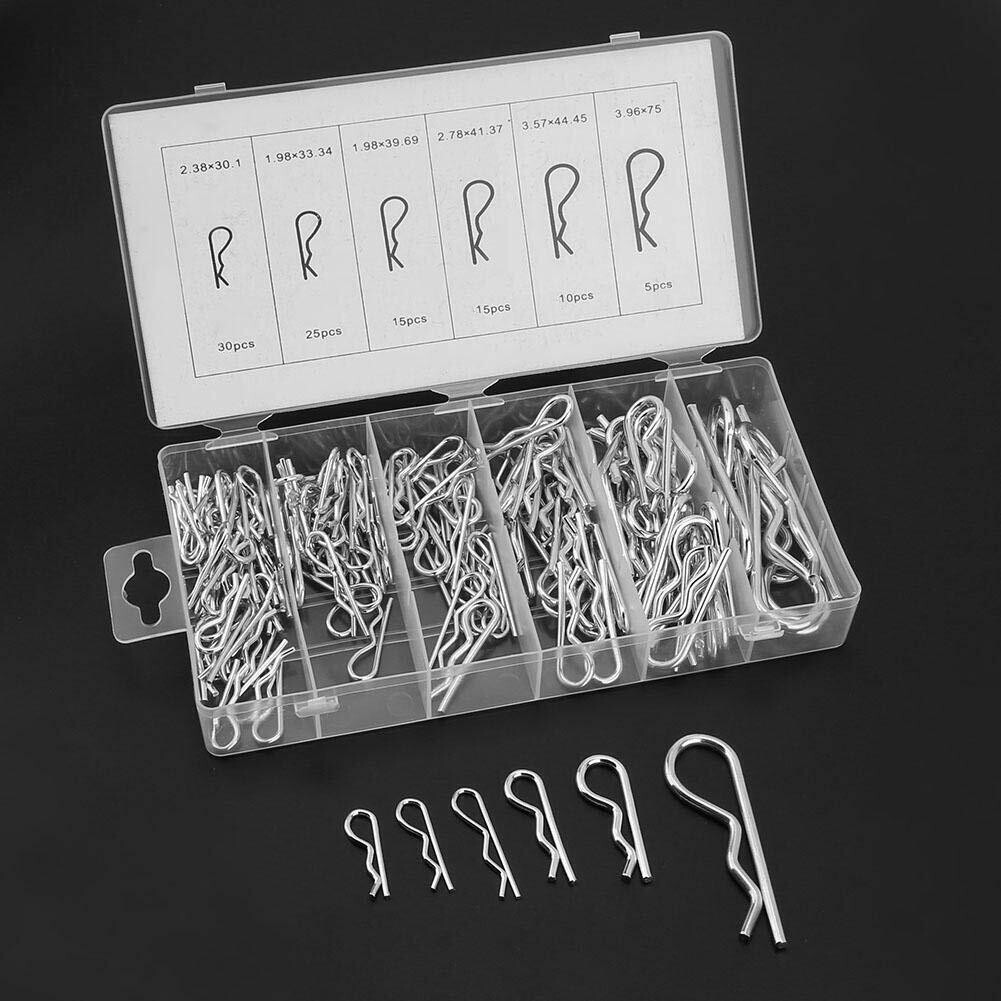 Hinch pin lock 100 pc pcs Car Trailer pins assortment R clip clips ...