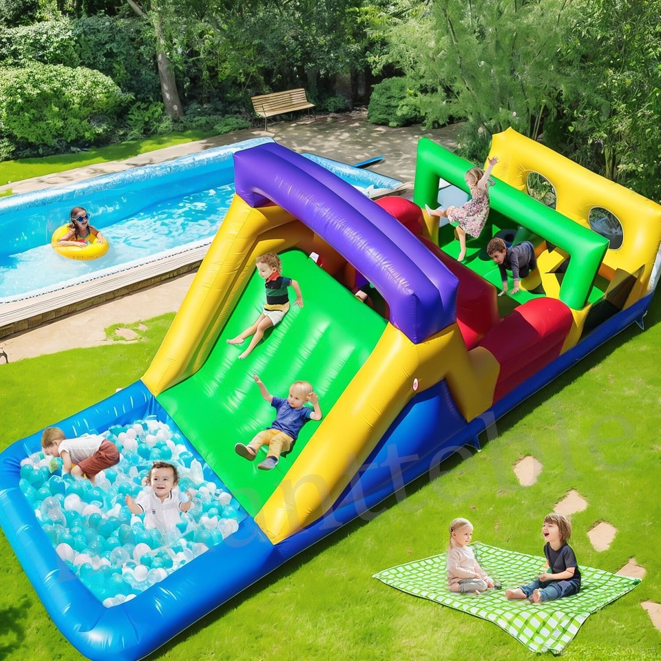 22FT Commercial PVC Inflatable Bounce House Obstacle Course Castle Big ...