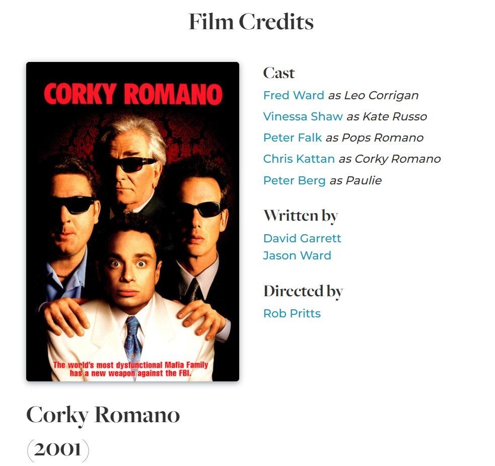 Corky Romano Zach Galifianakis
