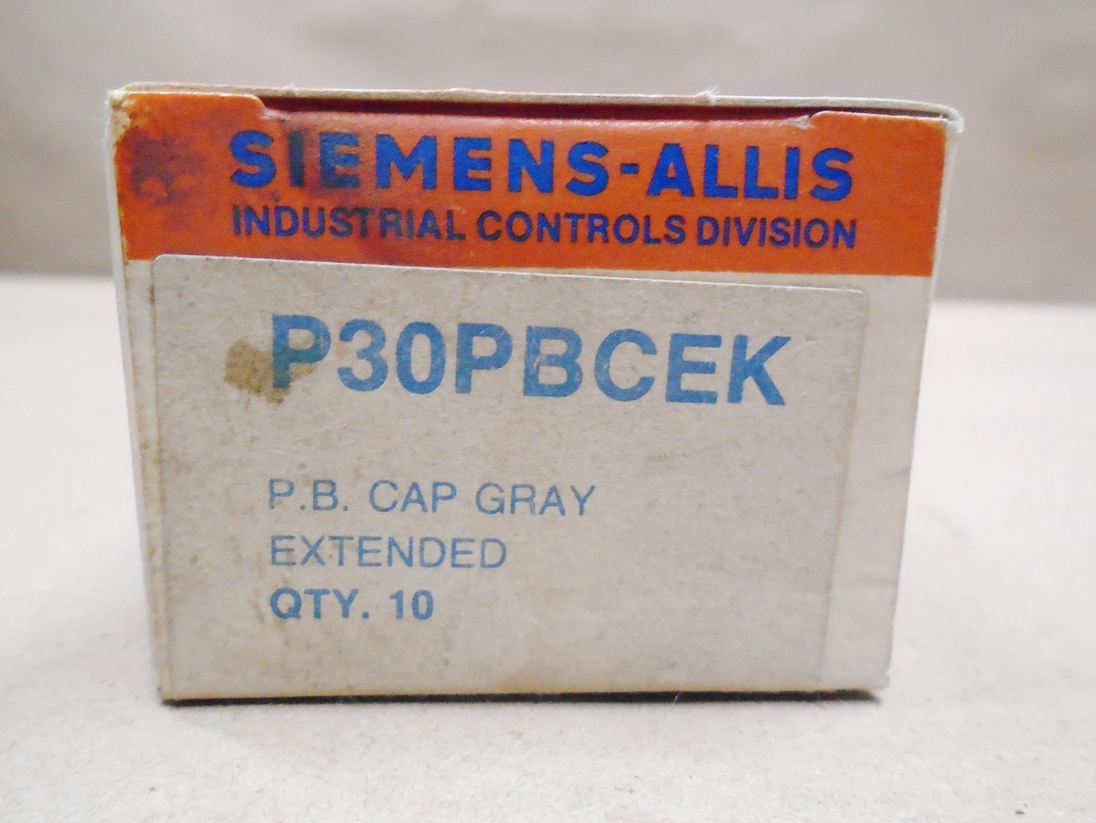 10 Lot NEW Siemens-Allis P30PBCEK Pushbutton Cap Gray Extended | eBay