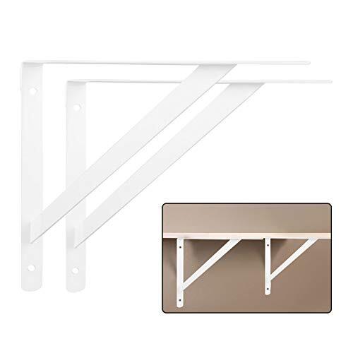 4 Pack 10 Inch Heavy Duty Shelf L Brackets 90 Degree Triangle Metal ...